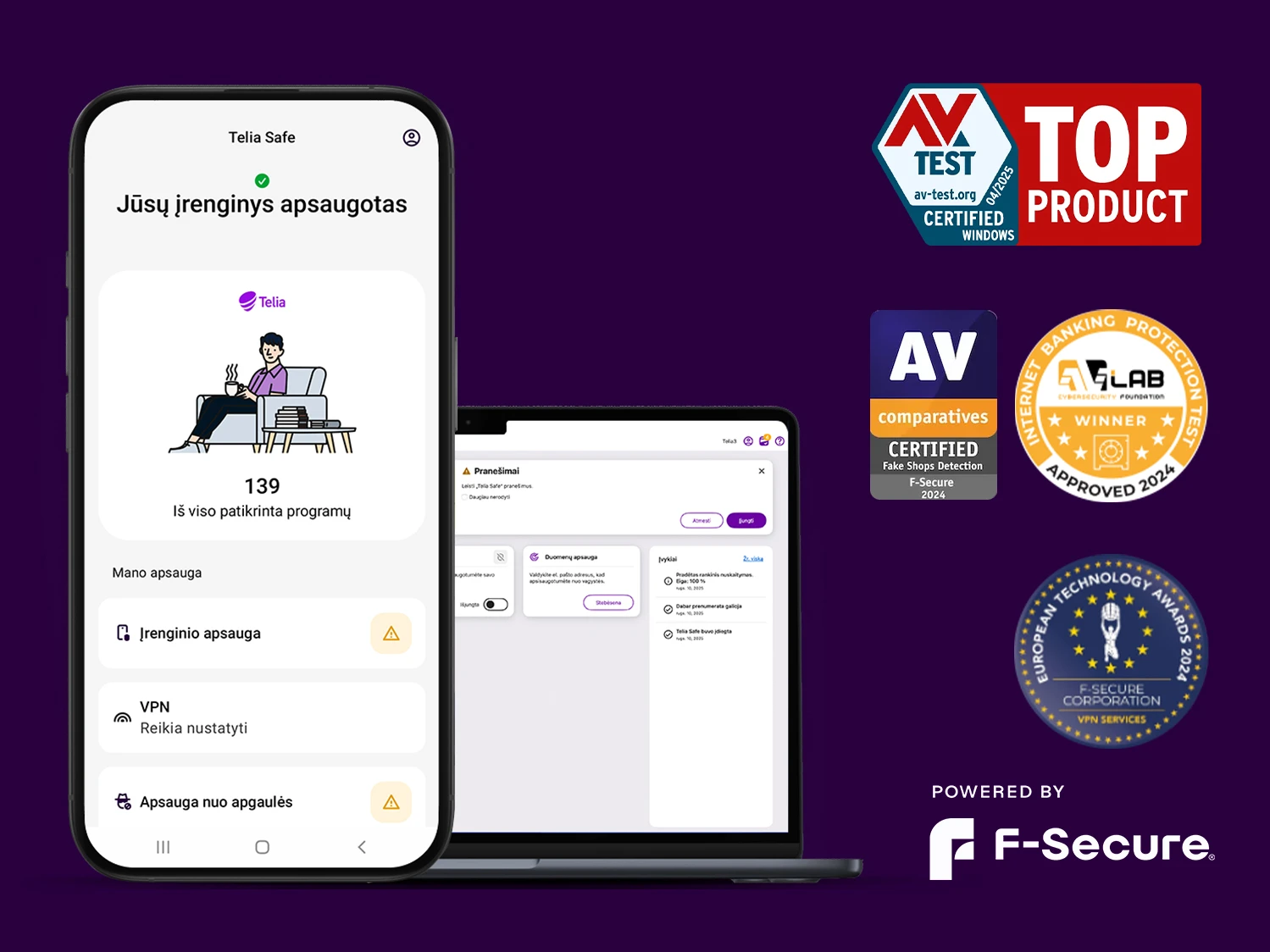 Naršyk saugiau su „Telia Safe“ programėle - Telia